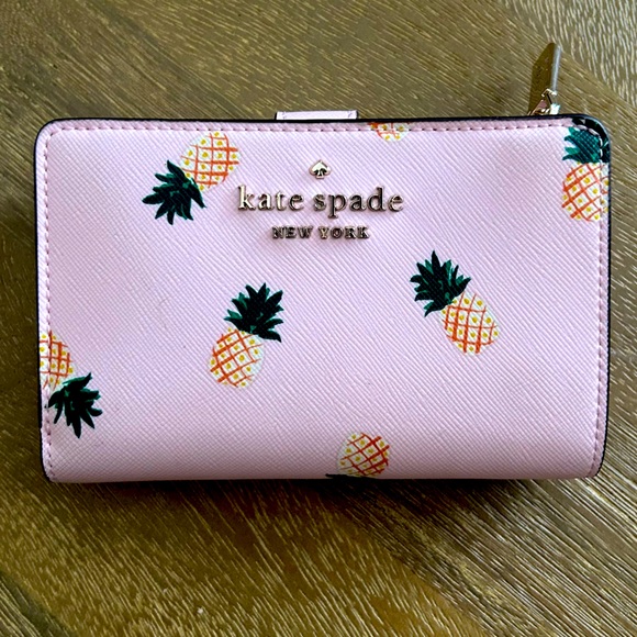 kate spade | Bags | Kate Spade Pineapple Pink Bifold Wallet | Poshmark